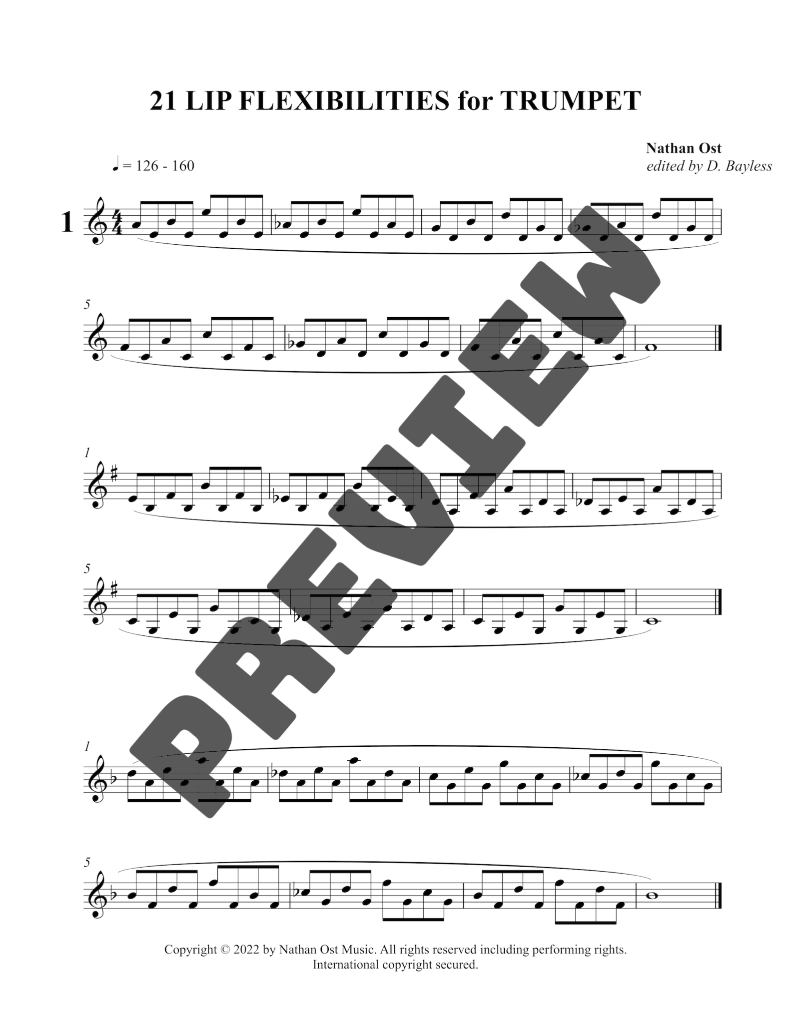 21 Lip Flexibilities for Trumpet: Volumes One & Two (PDF Only) (44 ...