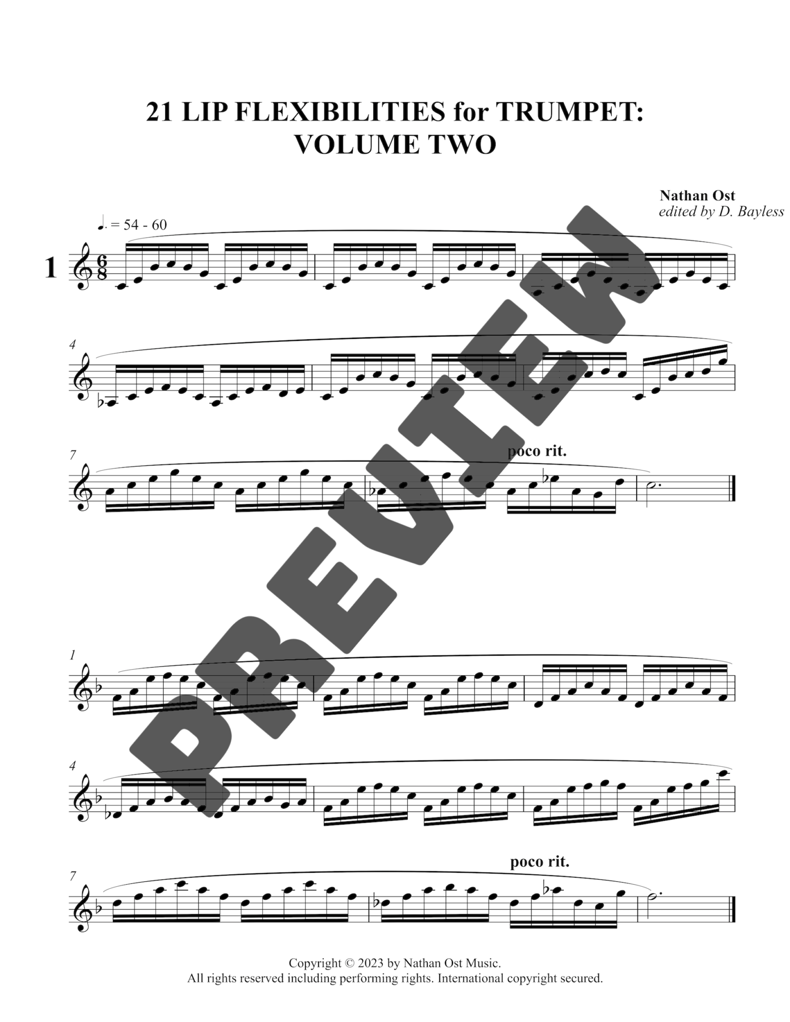 21 Lip Flexibilities for Trumpet: Volumes One & Two (PDF Only) (44 ...